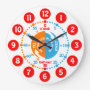 Early learning learn to tell time wall clock | Zazzle