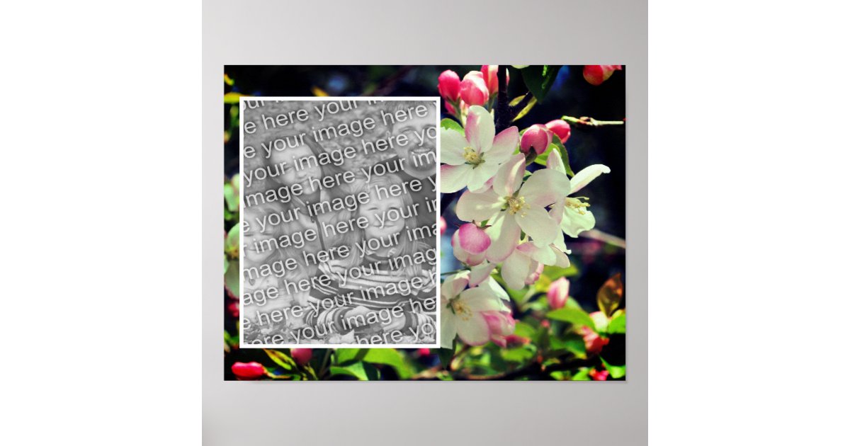Early Spring Blossoms Frame Add Your Photo Poster | Zazzle