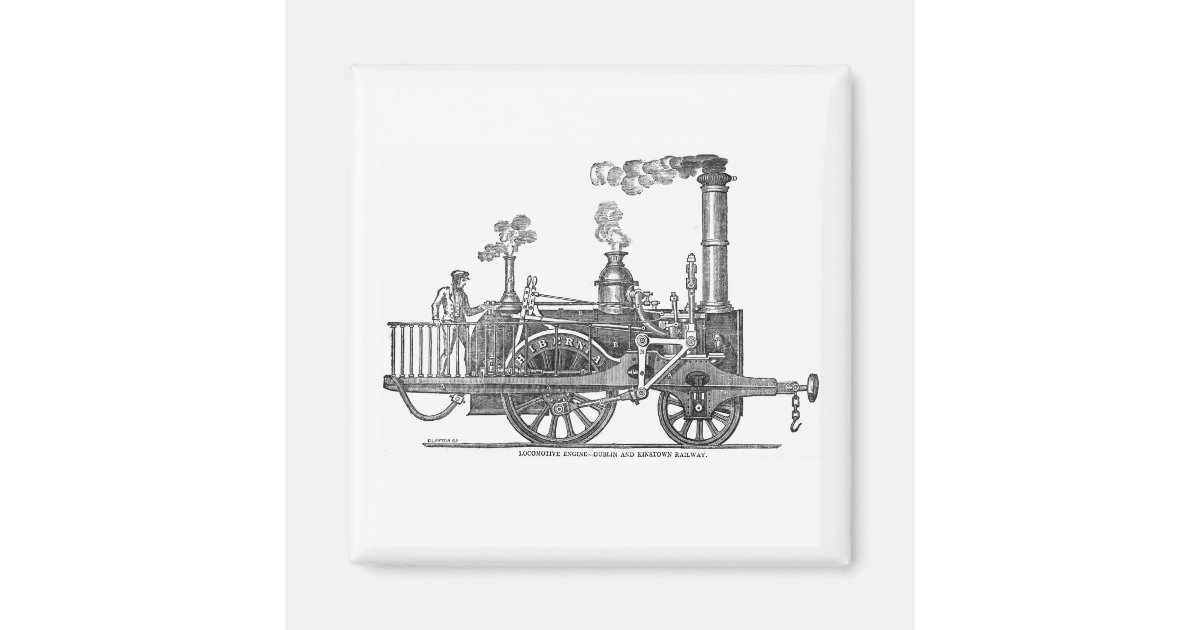 Early Steam Locomotive Magnet | Zazzle