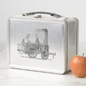 Early Steam Train Locomotive Metal Lunch Box | Zazzle
