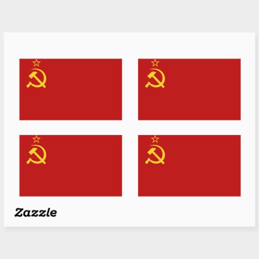 Early USSR Flag Sticker | Zazzle