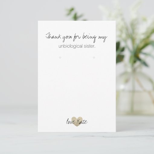 Earring Holder/Thank You Card - Heart Fab | Zazzle