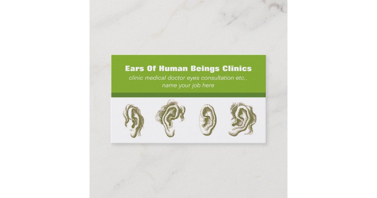 ears hear business card | Zazzle.com