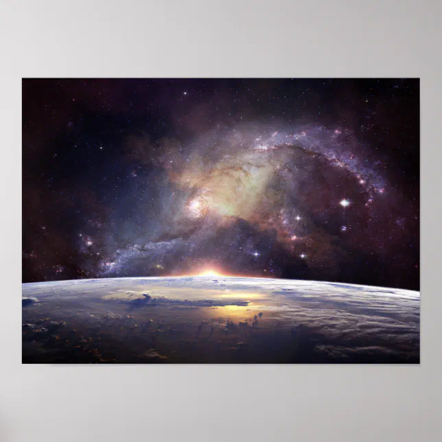 earth and space poster | Zazzle
