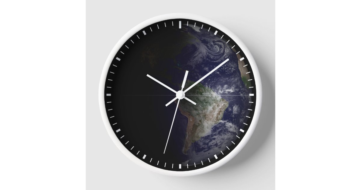 Earth At Its Equinox. Clock | Zazzle