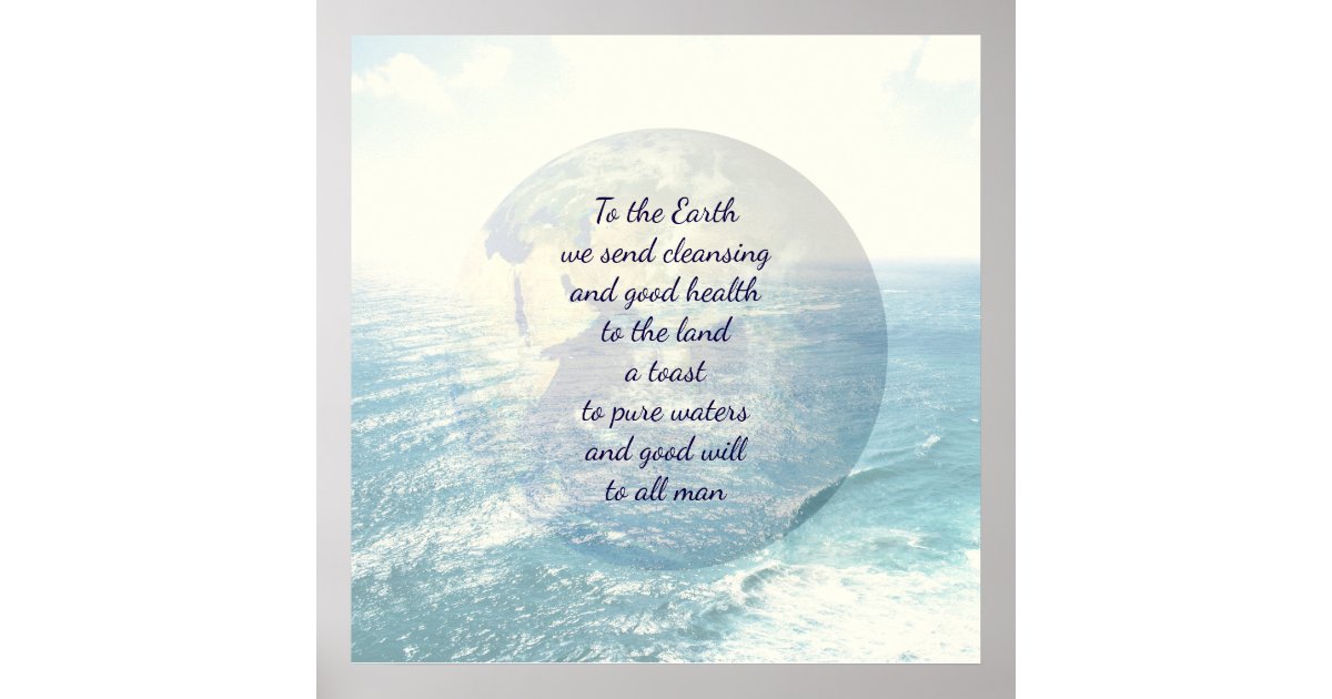 Earth blessing poster | Zazzle