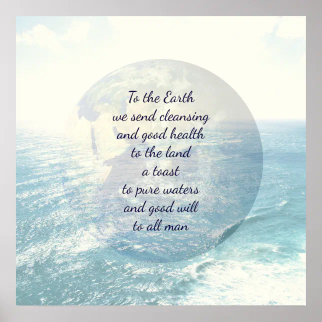 Earth blessing poster | Zazzle