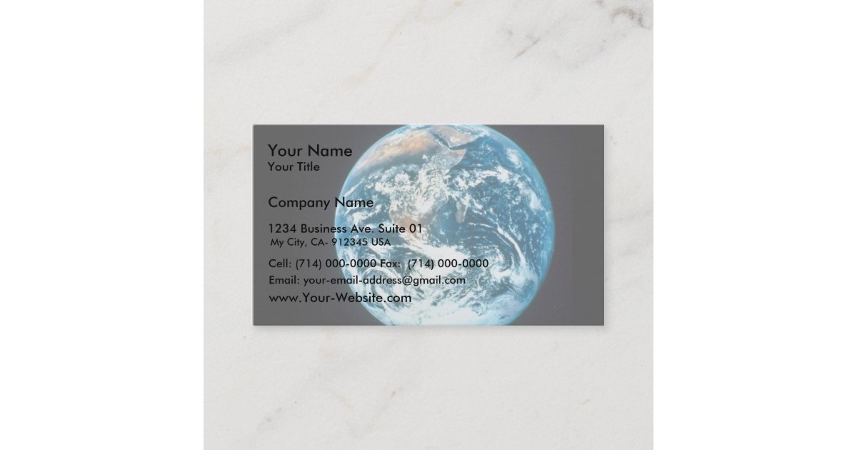 Earth Business Card | Zazzle