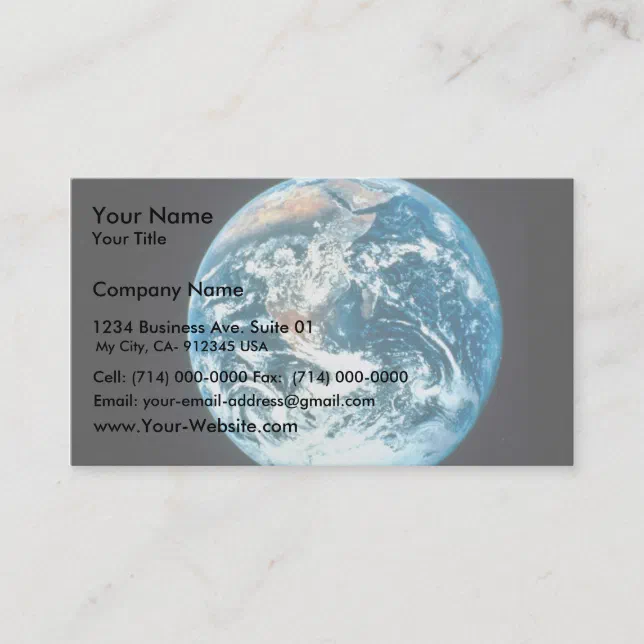 Earth Business Card | Zazzle