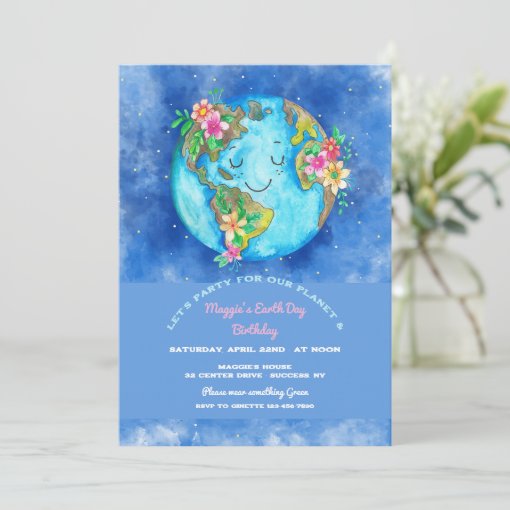 Earth Day Birthday Party Invitation | Zazzle