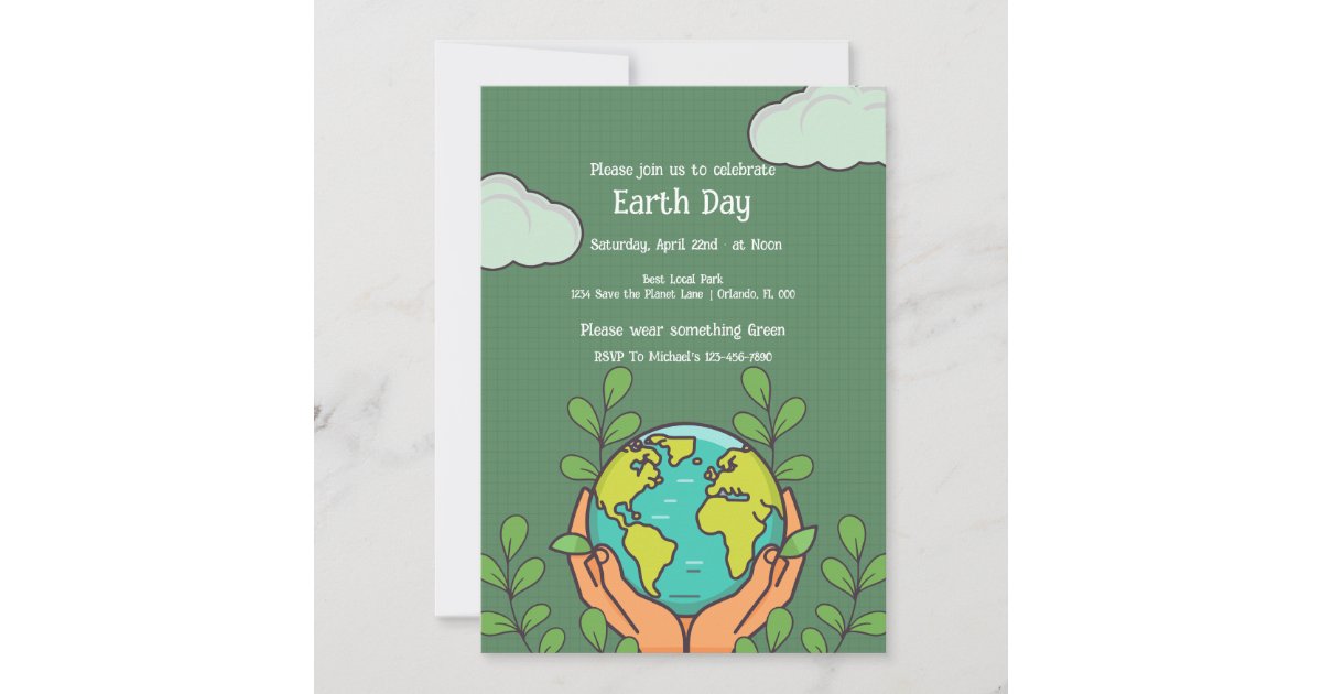 Earth Day Birthday Party Invitation | Zazzle