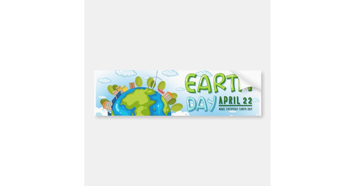Earth Day Bumper Sticker | Zazzle