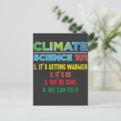 Earth Day Environment Climate Change Scientist Postcard | Zazzle