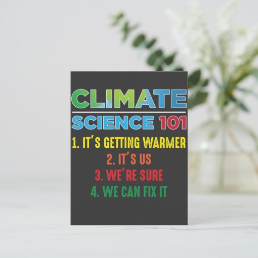 Earth Day Environment Climate Change Scientist Postcard | Zazzle