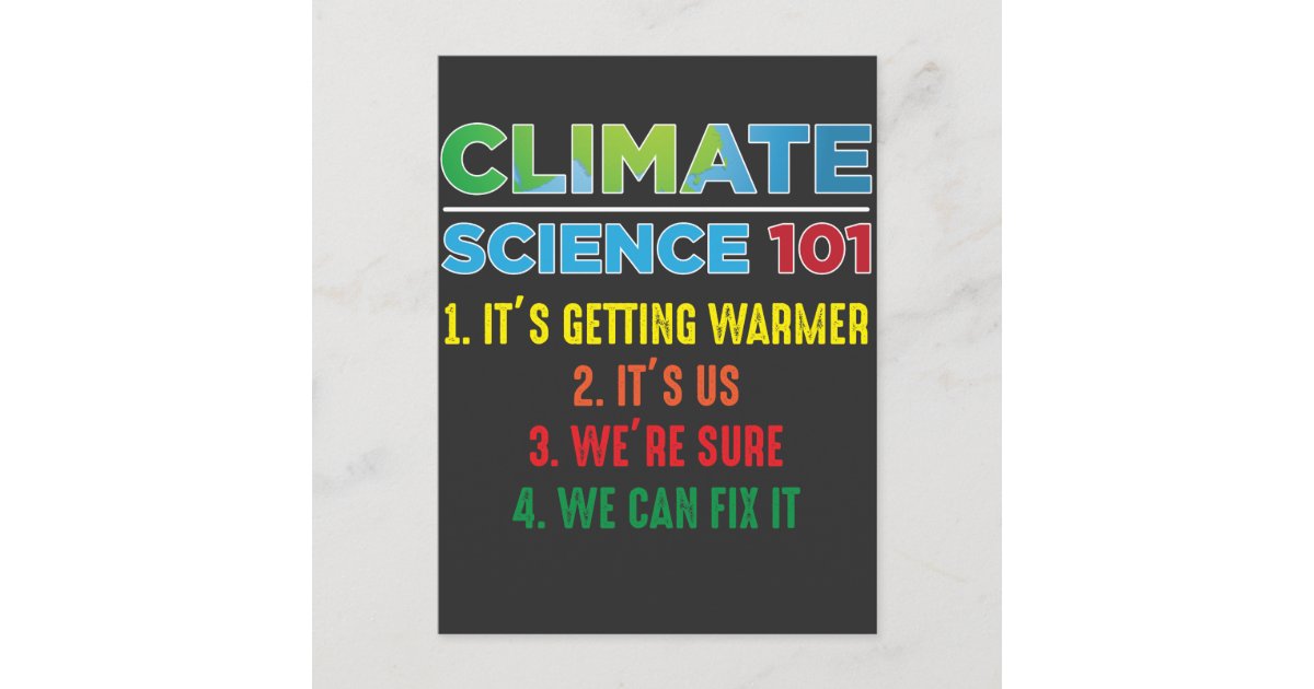 Earth Day Environment Climate Change Scientist Postcard | Zazzle