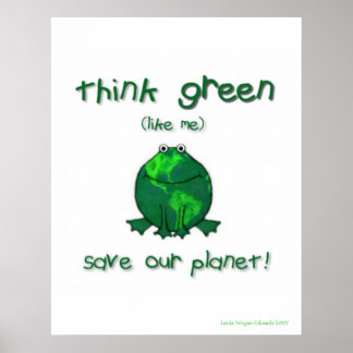 Earth Day Environmental Frog Posters