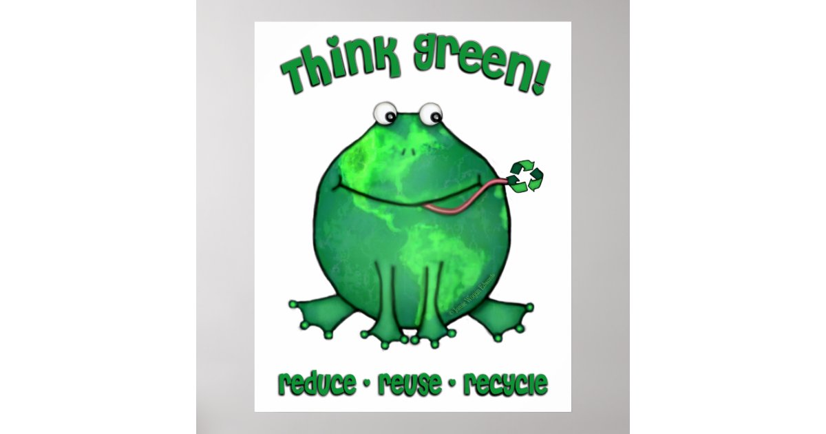 Earth Day Environmental Frog Poster | Zazzle