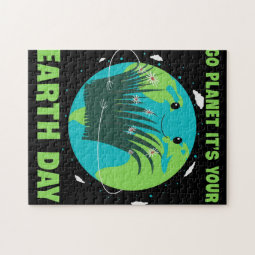 Earth Day: Go Planet It's Your Earth Day Jigsaw Puzzle | Zazzle