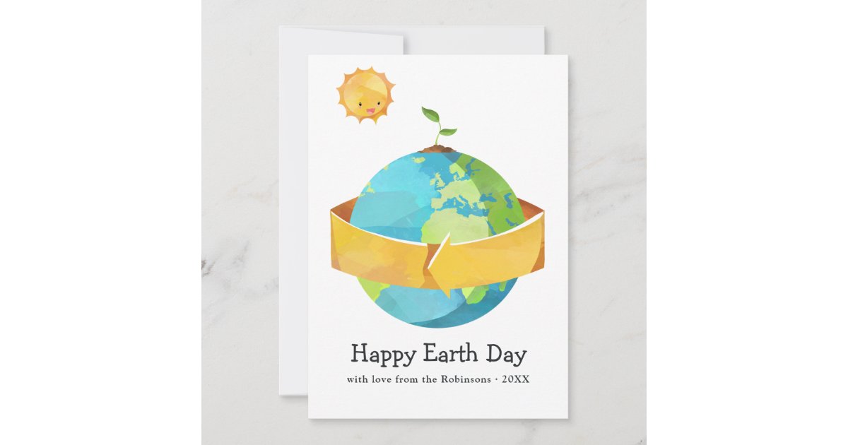 Earth Day Greeting Holiday Card | Zazzle