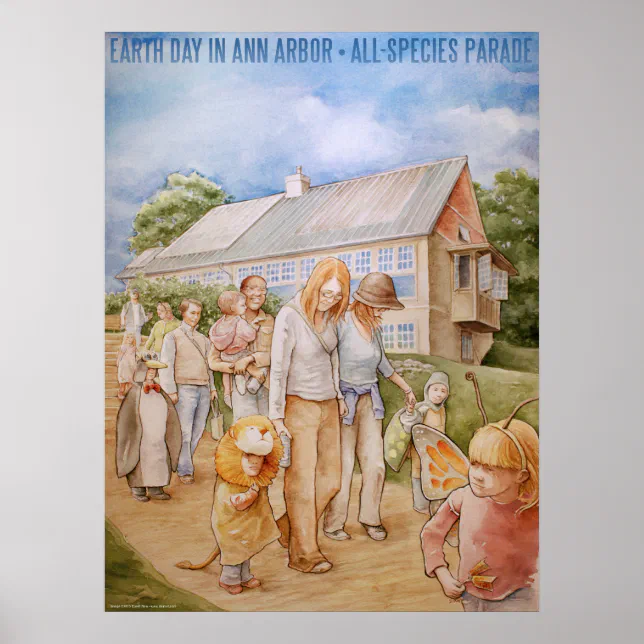 earth day in ann arbor (poster) poster | Zazzle