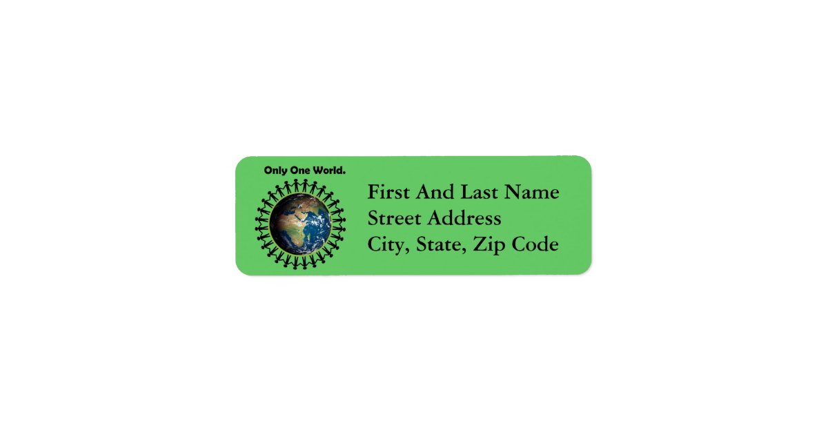Earth Day Only One World Planet Earth Photo Label | Zazzle
