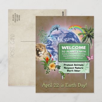 Earth Day Postcard | Zazzle