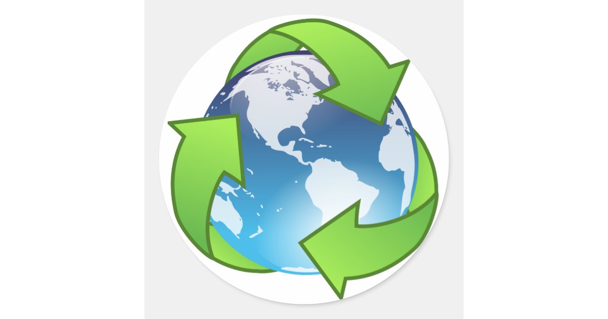 Earth Day Recycle Sticker | Zazzle