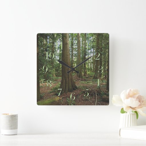 Earth Day Scenic Forest Nature-lovers Clock | Zazzle