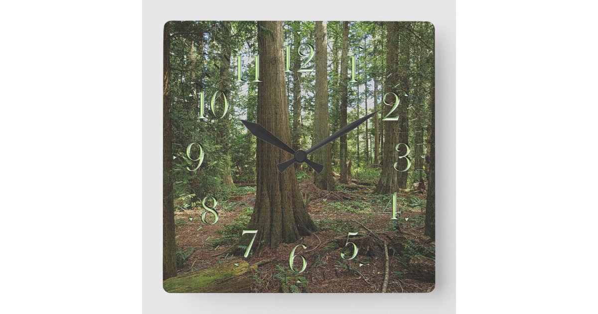 Earth Day Scenic Forest Nature-lovers Clock | Zazzle