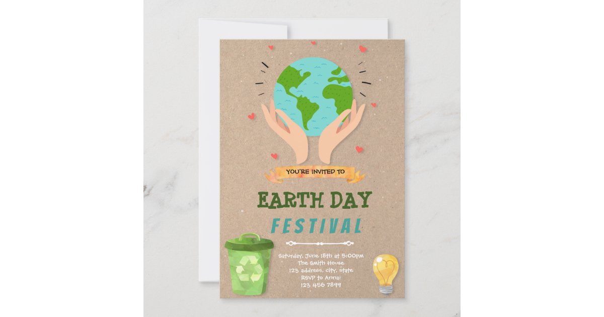 Earth day theme invitation | Zazzle