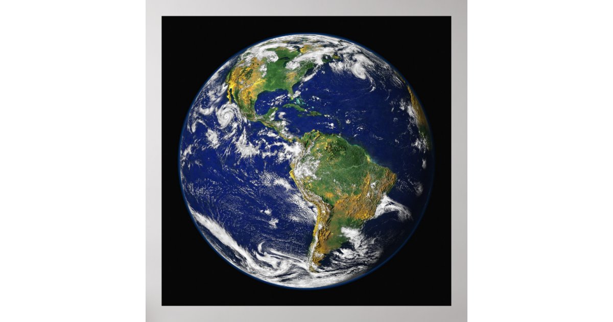 EARTH FROM SPACE Custom Wall Art Archival Poster | Zazzle