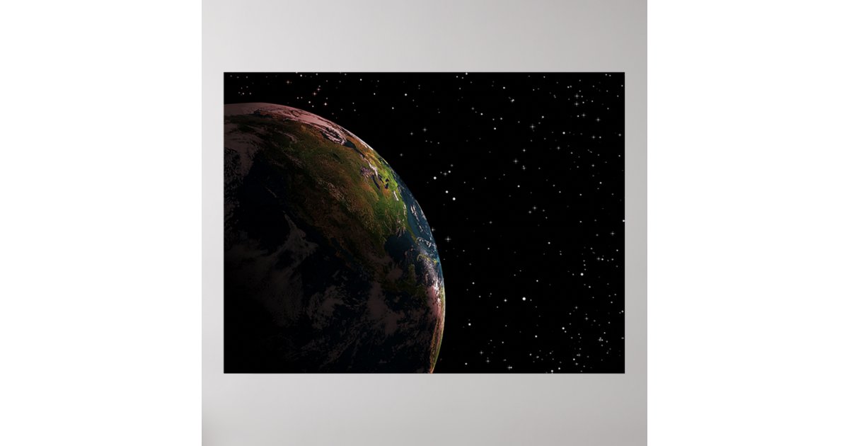 Earth from Space Poster | Zazzle