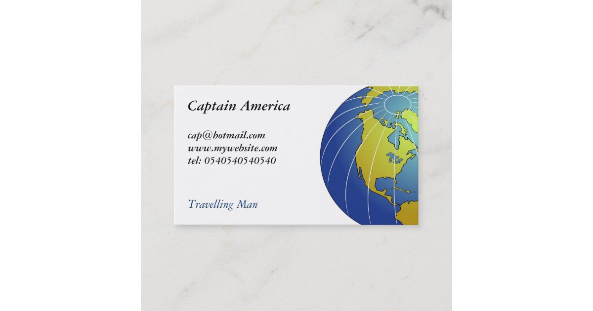Earth Globe Business Card | Zazzle