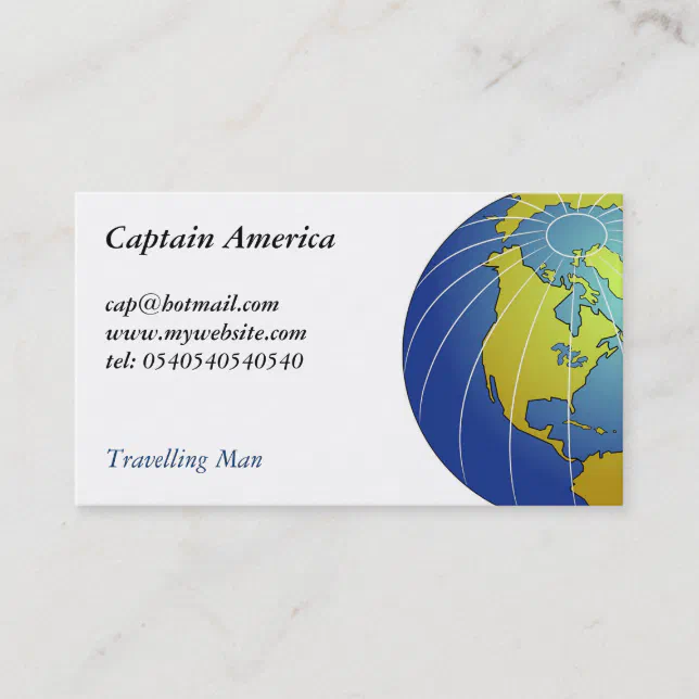 Earth Globe Business Card | Zazzle
