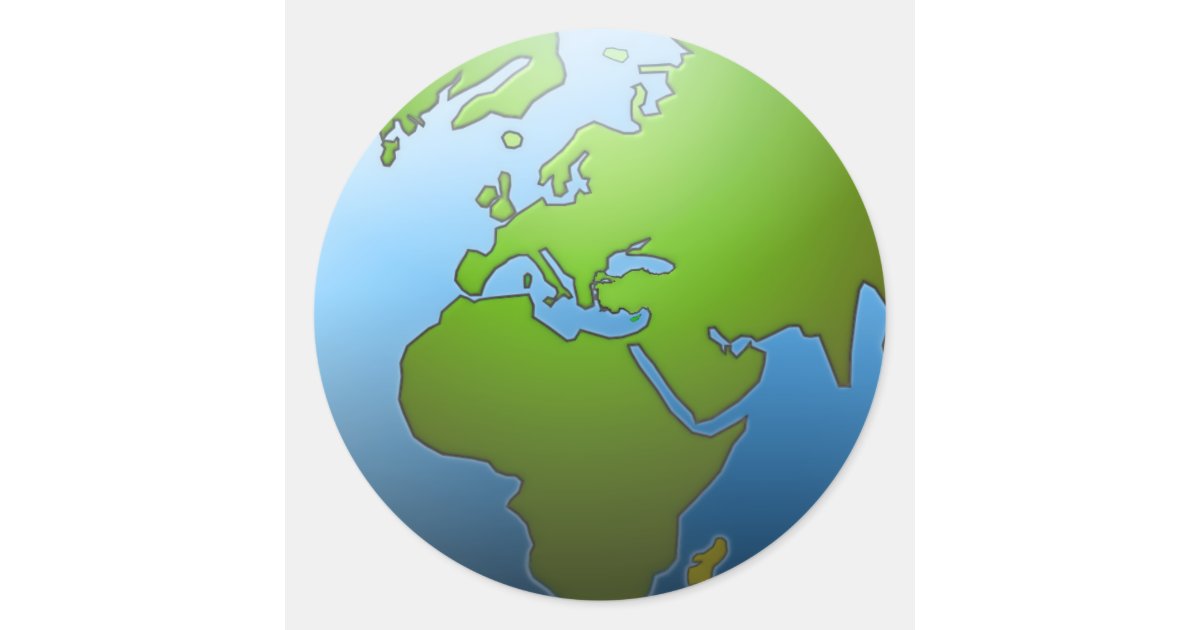 Earth Globe Stickers | Zazzle
