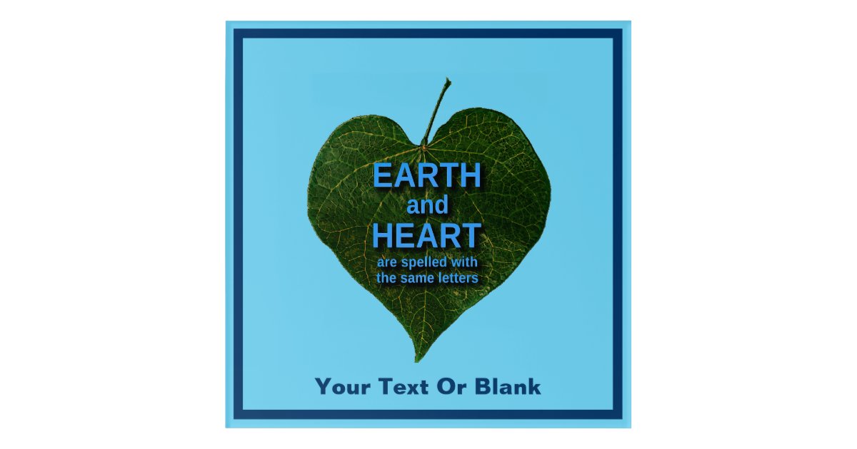Earth - Heart Anagram Acrylic Print | Zazzle