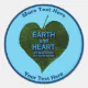 Earth - Heart Anagram Classic Round Sticker | Zazzle