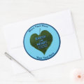 Earth - Heart Anagram Classic Round Sticker | Zazzle