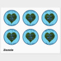 Earth - Heart Anagram Classic Round Sticker | Zazzle
