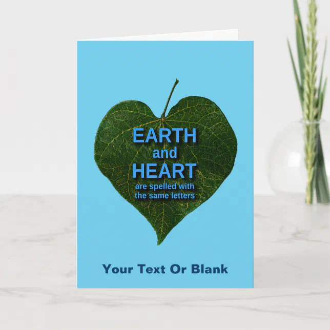 Earth - Heart Anagram Holiday Card | Zazzle