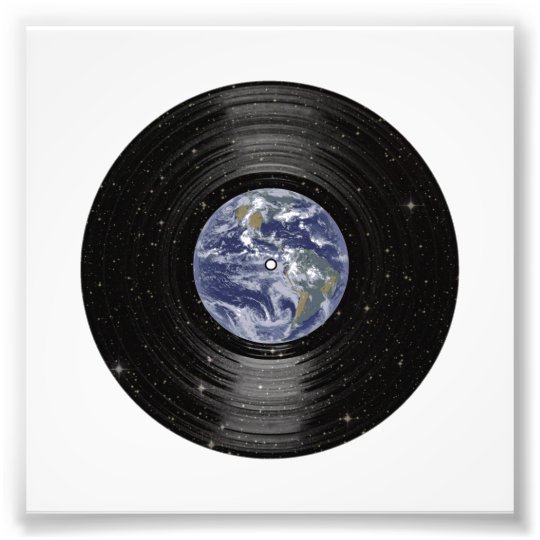 Earth In Space Vinyl LP Record Photo Print | Zazzle.com