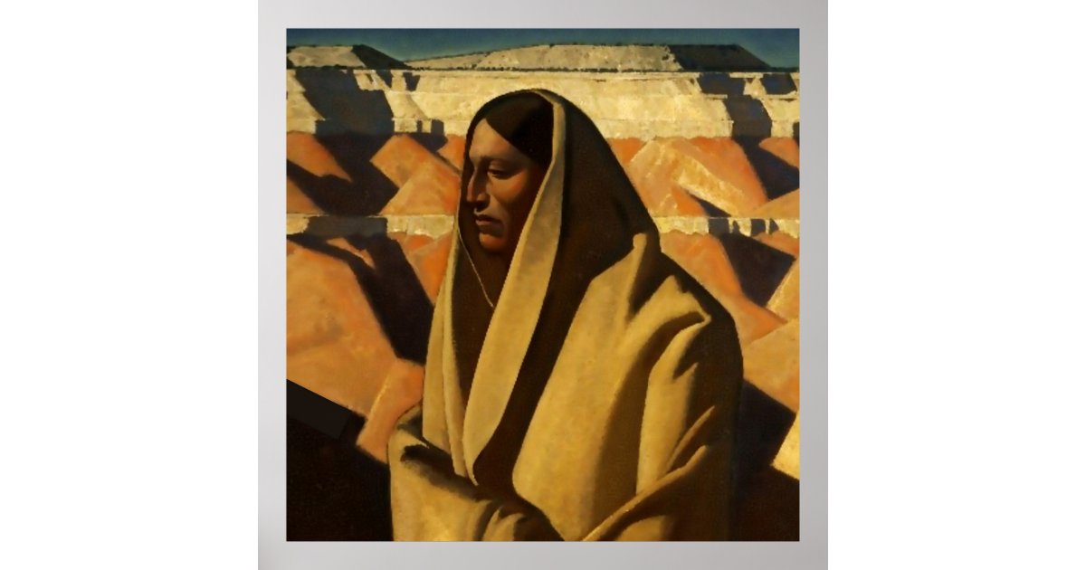 “Earth Knower” Western Art by Maynard Dixon Poster | Zazzle