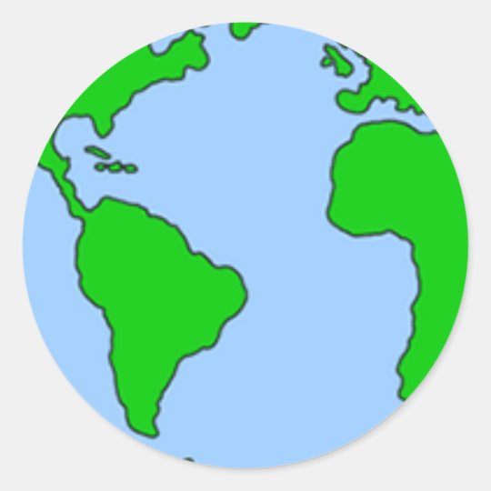 earth made simple classic round sticker | Zazzle.com