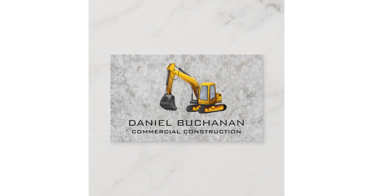 Earth Mover | Construction Vehicle Business Card | Zazzle