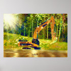 Earthmover Construction Poster | Zazzle.com