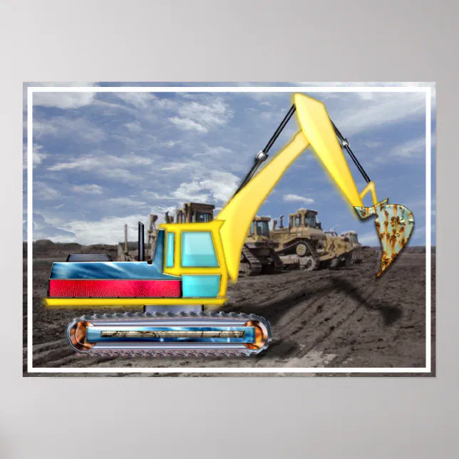 Earth Mover Moving Earth Poster | Zazzle