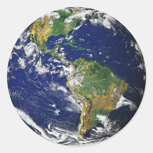 Earth Our World Round Stickers | Zazzle