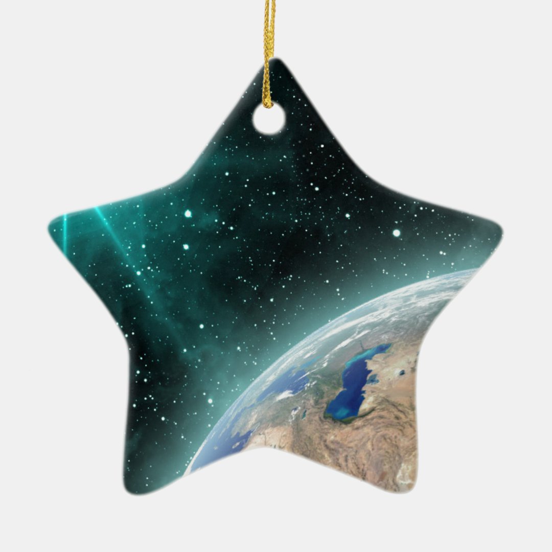 Earth Outer Space Ceramic Ornament | Zazzle