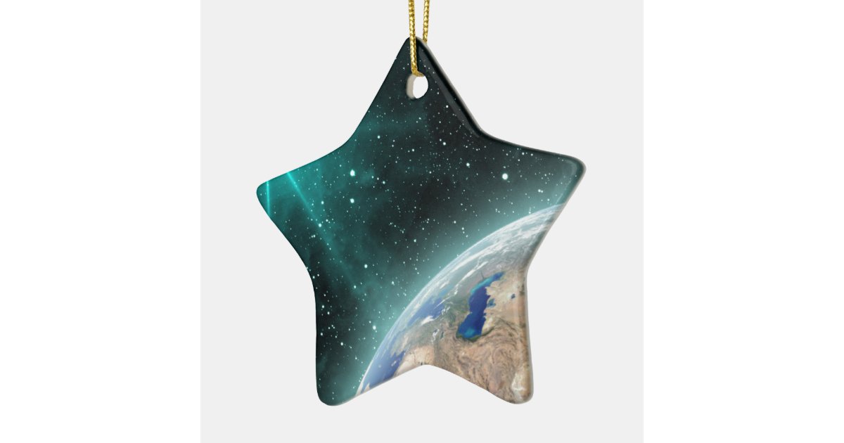 Earth Outer Space Ceramic Ornament | Zazzle
