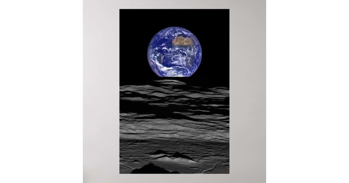 Earth Rise from the Moon Poster | Zazzle